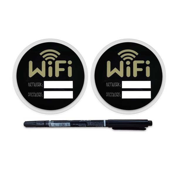 ・?【Perfect Size】? : 3.9×3.9 inch. This size is perfect for magnetic wifi sign and self-adhesive wifi sign, suitable for ...