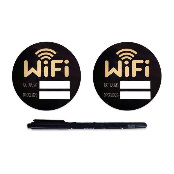 ・?【Perfect Size】? : 3.9×3.9 inch. This size is perfect for magnetic wifi sign and self-adhesive wifi sign, suitable for ...
