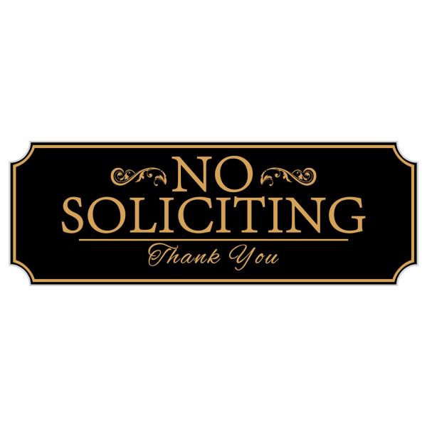 ・YOU WILL RECEIVE: 1 PCS no soliciting sign for door inside, each with a length of 3 inches and a width of 9 inches. Sur...