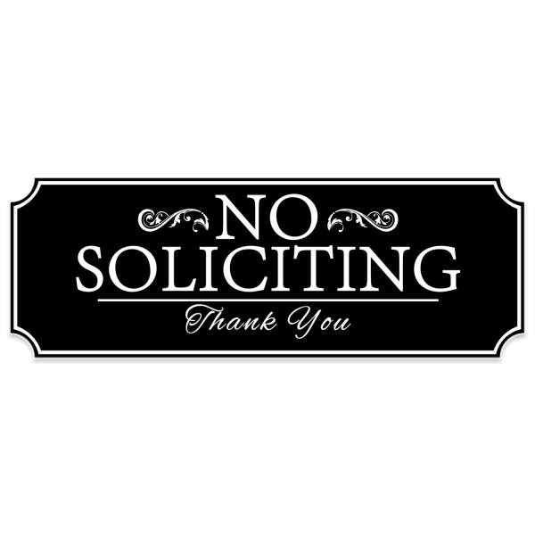 ・YOU WILL RECEIVE: 1 PCS no soliciting sign for door inside, each with a length of 3 inches and a width of 9 inches. Sur...