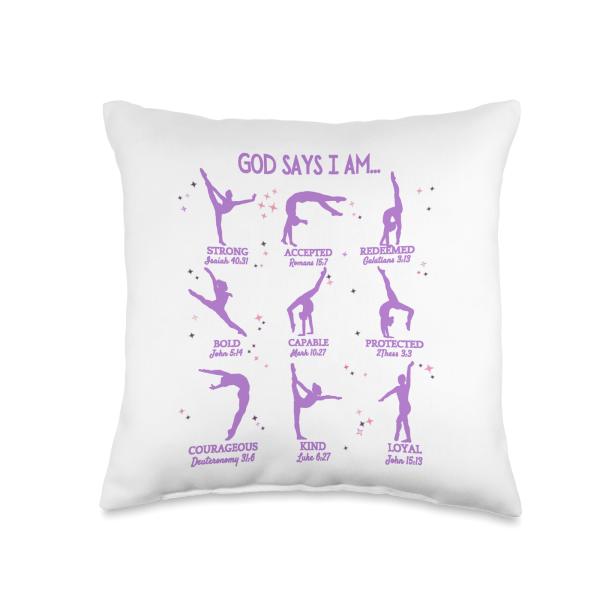 ・Purple Christian Gymnastics Self-Care Gymnast design for Girls with Bible Verses and Daily Affirmations to remind your ...