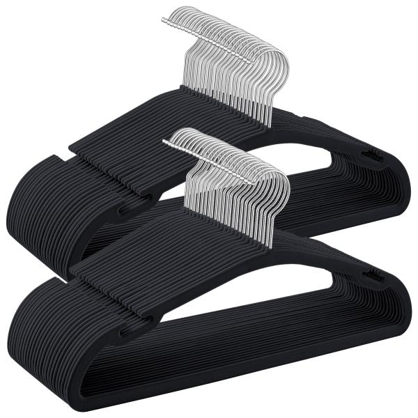 ・【ANTI-SLIP SURFACE】These suit hangers feature a soft, non-slip velvet surface that ensures your garments stay in place....