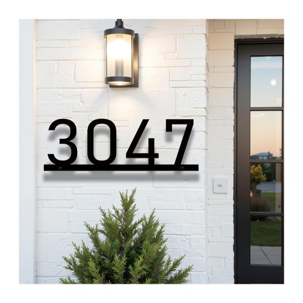 ・DURABLE GALVANIZED STEEL: Constructed from high-quality galvanized steel, our custom metal house number plaques are bui...