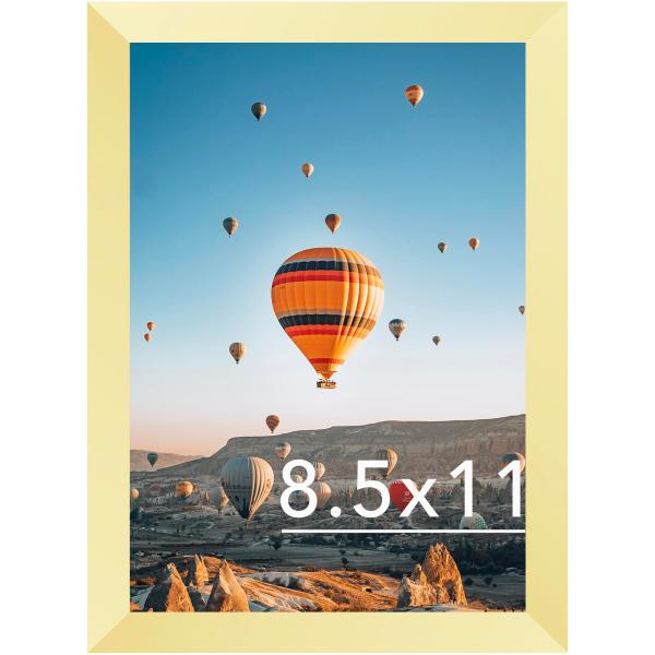 ・FRAME SIZE: The gold picture frame fits 8.5x11 certificates documents and photos, simple and stylish, the frame opening...