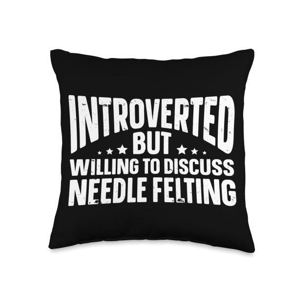 ・Introverted but willing to discuss needle felting・Funny introvert quote for any introverted men, women and kid.・100% sp...