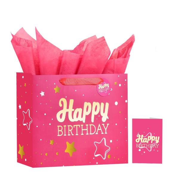 ・【Happy Birthday Gift Bag】 The gift bag is available in a 1-piece set and a 2-piece set. The 1-piece set includes one gi...