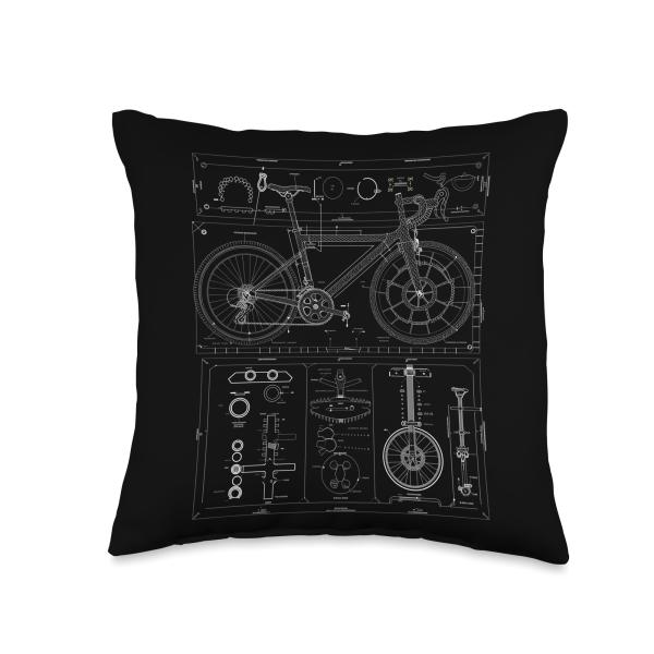 ・Bicycle transmission diagram. Technical design in blueprint style for lovers of bicycle mechanics.・Bicycle transmission...