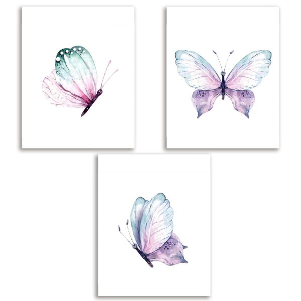 ・【High Quality Material】Our frameless butterfly posters are made of durable, hardwearing, dust and ash resistant canvas ...