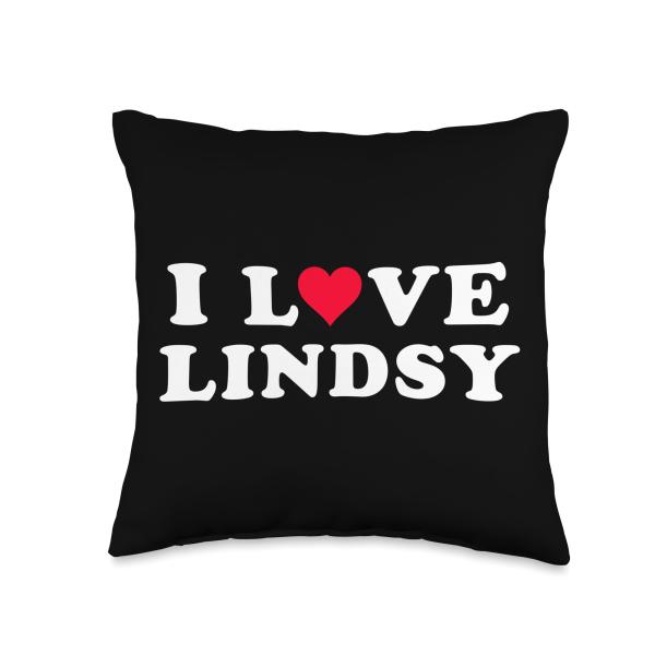 ・Perfect Matching Valentine's Day I Love Lindsy Girlfriend ＆ Boyfriend Lindsy Name Design For Women Men Kids To Wear In ...