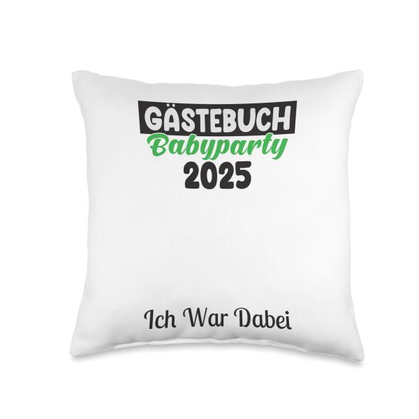 ・German saying: G〓stebuch Babyparty 2025 Ich War Dabei. Baby shower guest book. Funny guestlist for offspring to commemo...