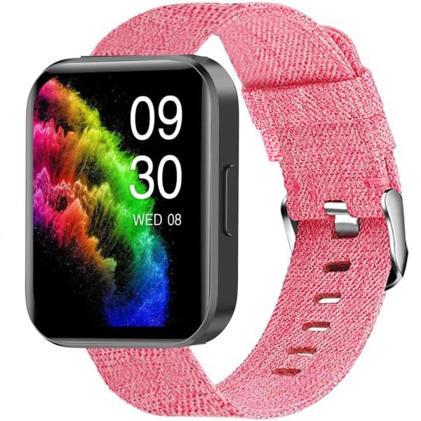 ・【対応機種】: ソフトシリコンの調節可能なスポーツバンド。RUI@MEN D1 1.8インチスマートウォッチに対応。・*高品質 - 適度な柔らかさと精巧なクラフトワークを備えたプレミアム織布素材で作られています。 ソフトで柔軟、肌に優しい...