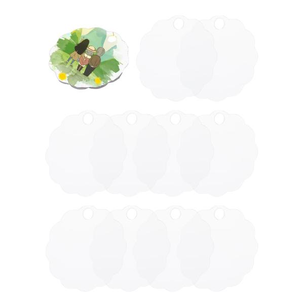 ・Unique Shape: Acrylic name tag set features flat round flower-shaped designs, providing a stylish and eye-catching appe...