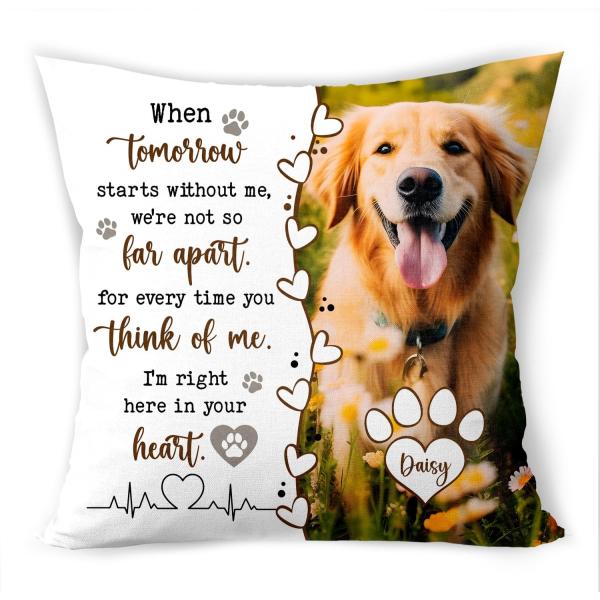 ・Pet Memorial Gifts for Dogs: A personalized pillow for pet lovers is a thoughtful and unique gift that any pet parent w...