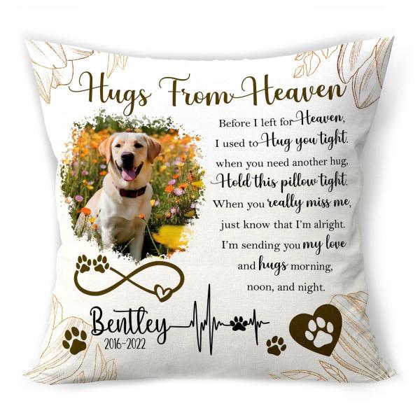 ・Pet Memorial Gifts for Dogs: A personalized pillow for pet lovers is a thoughtful and unique gift that any pet parent w...