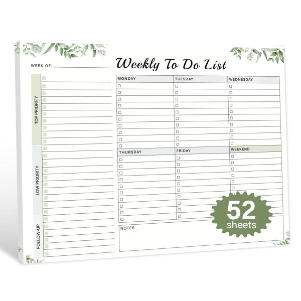 ・生産性の可能性を最大化 - 当社の週刊ToDoリストメモ帳は、タスクを管理するための包括的なシステムを提供します。 チェックリスト、最優先セクション、優先度の低いセクション、フォローアップセクションを備えたこのウィークリープランナーメモ帳...