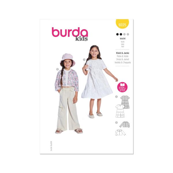 ・Burdaパターンキットには、パターンピース、ステップバイステップの図解説明書、生地・トリムの選び方、サイズ情報が含まれています。\n・子供サイズ5-10（110-140）対応。\n・ティアードスカートパーツのエレガントなドレスはフォーマ...
