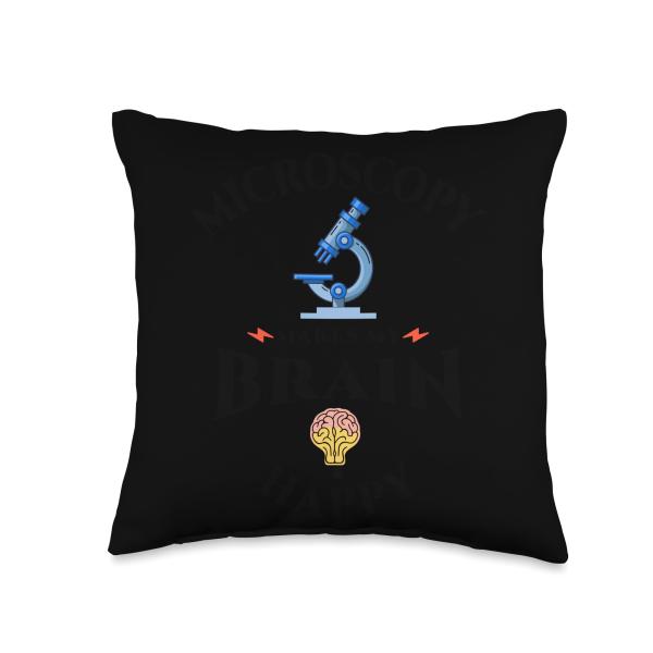 ・Microscopy Makes My Brain Happy. Perfect present for microbiologists or microbiology students who love using microscope...