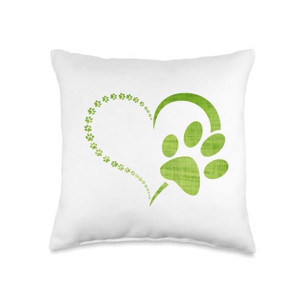 ・Dog paw print paws heart with creative patterns for dog lovers. Dogs paws heart cool style for men and women, boys and ...