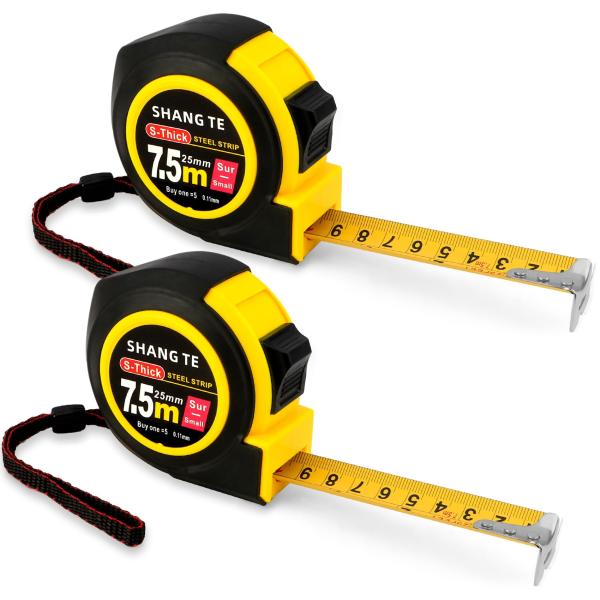 ・Package: 2 x 25 feet (7.5 meters) tape measures are included in the package of our item, as a universal length, this lo...