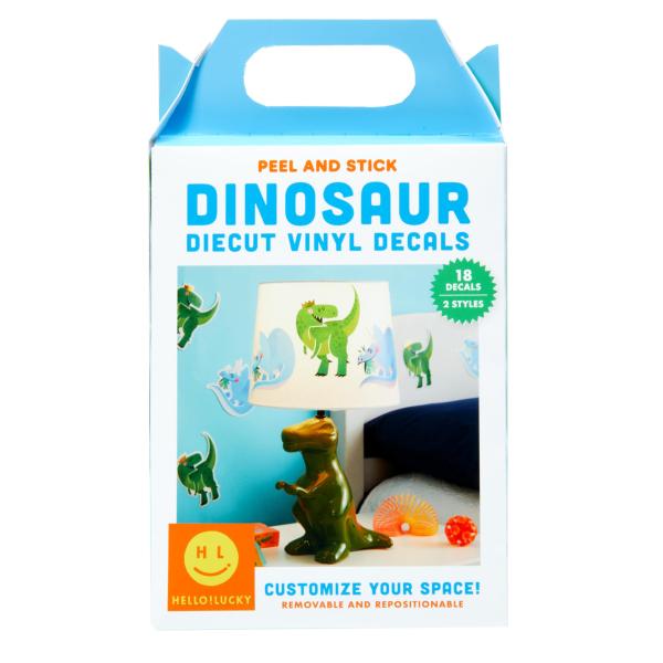 ・Set comes with (18) cute and colorful peel and stick decorative wall decals・Green dino vinyl wall decal measures 4.11" ...