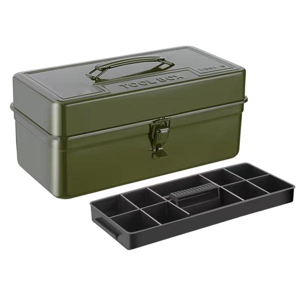 ・【Two-Layer Stainless Steel Tool Box】:Double-Layer tool box can meet most of your needs, metal tool box is light weight ...