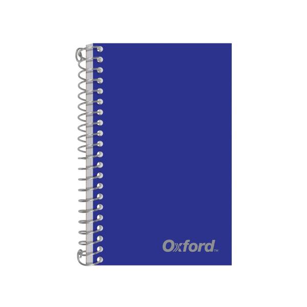 ・This Oxford mini spiral notebook is 4.375" x 7" (detached sheets are 3.875" x 7") with 1 double-sided pocket; 100 sheet...