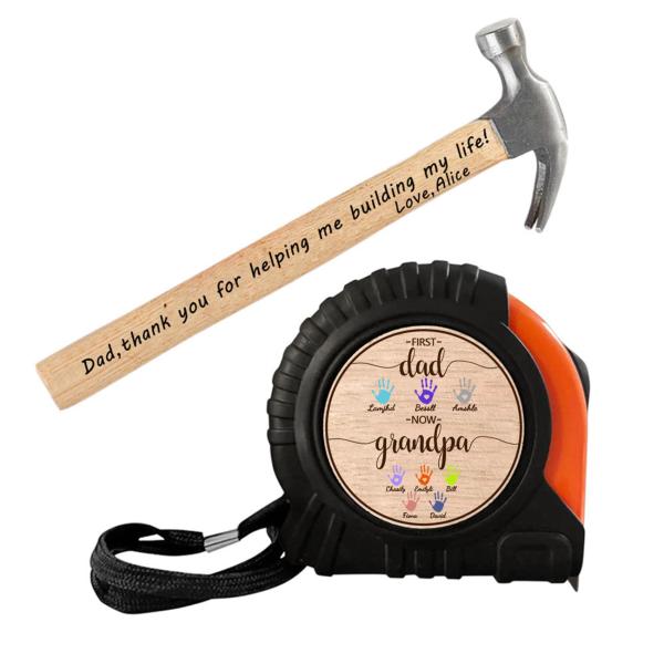 ・Father's Day Tool Set:The length of the Father's Day Tool Set tape measure is 10ft/3m, which is sufficient for most mea...
