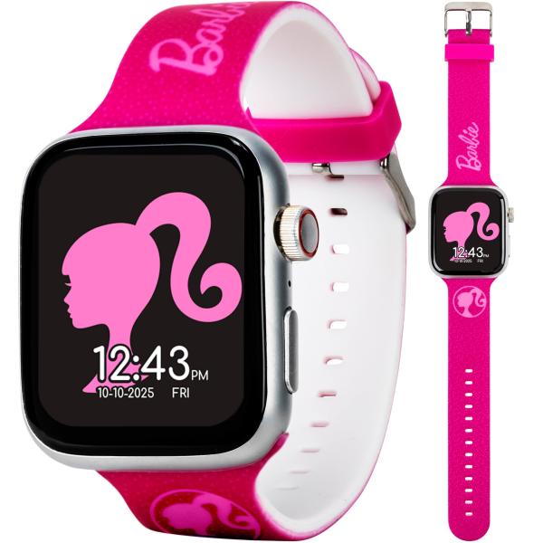 ・Stylish Barbie-themed smartwatch with a glitter silicone strap and touchscreen display・Built-in camera and video record...