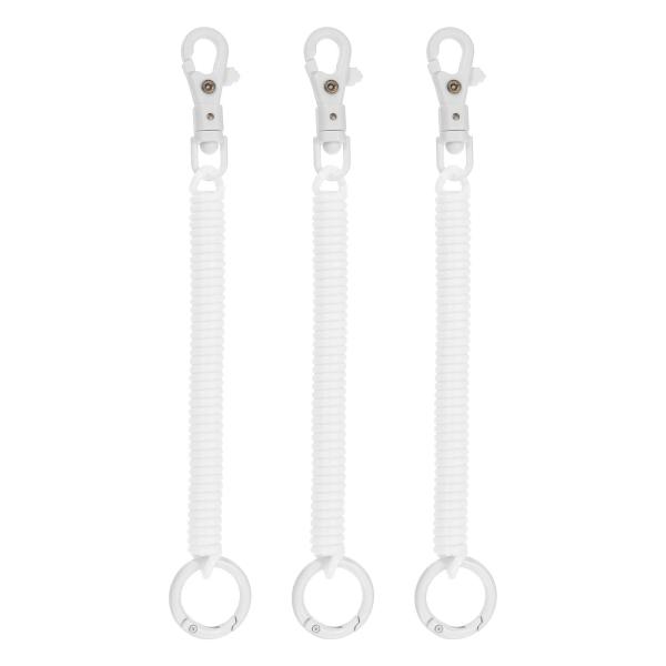 ・Keychain Diameter: 25mm / 1 inch; Spiral Length: 120mm / 4.7 inch; Overall Length: 180mm / 7.08 inch; Package List: 3 x...