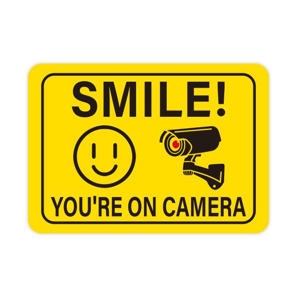 ・PACKAGING CONTENT: You will receive a smile you are on camera sign sticker，which comes with an adhesive backing and is ...
