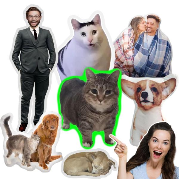・【DIY Photo Pillows That Pop】Turn your favorite memories into 3D magic! Snap a goofy selfie, upload a pet pic, couple ph...