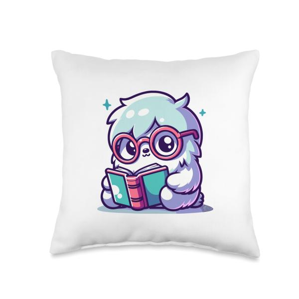 ・Embrace your inner bibliophile with this charming Kawaii Yeti design. Featuring a cute Yeti with reading glasses, deepl...