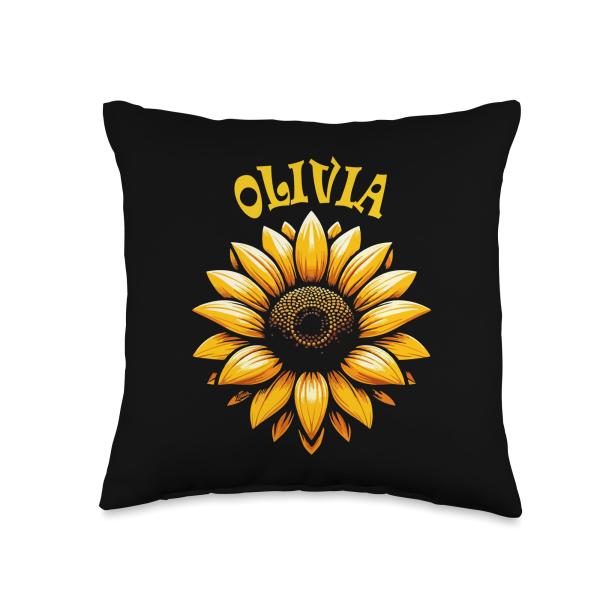 ・Cute Olivia sunflower design for girl, daughter, baby, aunt, mom, grandma, sister, women, child, anyone named Olivia. I...