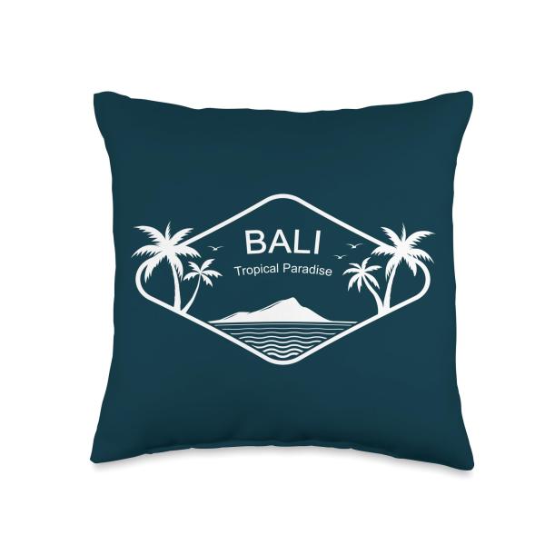 ・This beautiful design is for fans of the island of Bali in Indonesia. A tropical motif with a beach, palms and mountain...