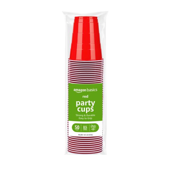 ・High-quality plastic red party cups.・Includes 50 sturdy 18 ounce cups for a variety of occasions.・Made BPA Free.・Strong...