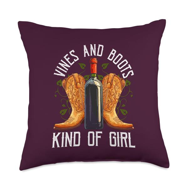 ・Vines And Boots Kind Of Girl Country Cowgirl Wine Lover. It shows a country western culture and love for vineyards and ...