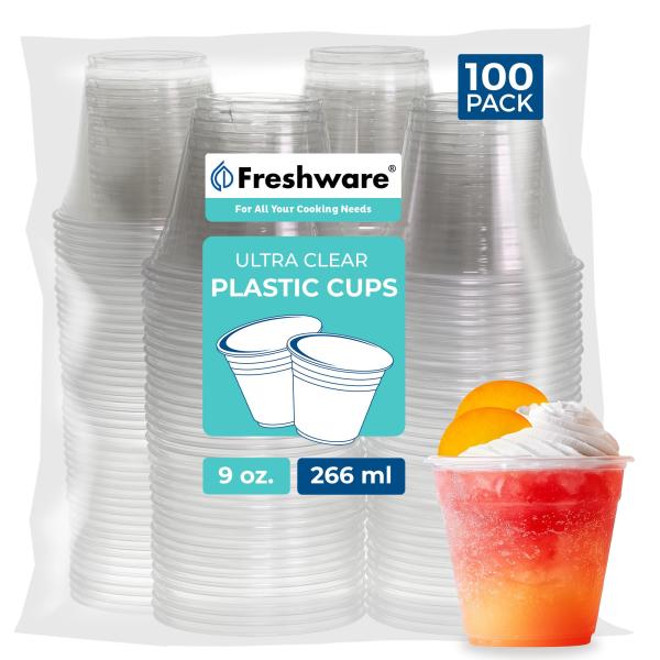 ・PERFECT OFFICE ＆ PARTY PACK - The 9 oz disposable cup is transparent, allowing you to add bright colors to the drinks o...
