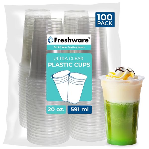 ・?PERFECT OFFICE ＆ PARTY PACK - The 20 oz disposable cup is transparent, allowing you to add bright colors to the drinks...