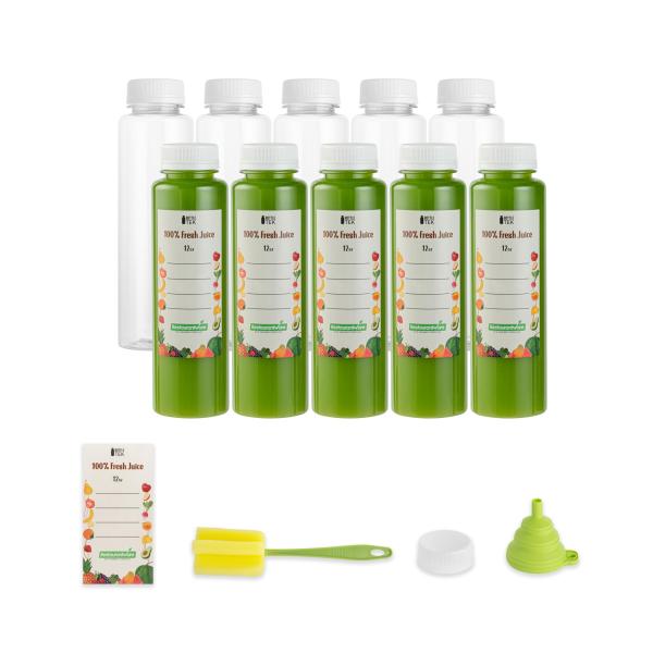 ・SECURE SEAL: With twist-on caps, these empty juice containers form a tamper-evident seal to minimize potential leaks. I...