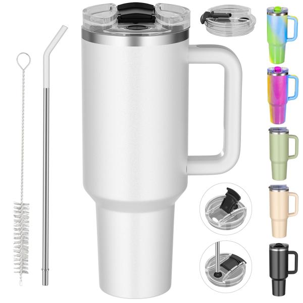 ・【DURABLE AND STYLISH】: Weisidi stainless steel water tumbler is made of double wall vacuum insulated 18/8 food grade st...