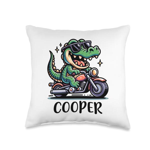 ・Cute Cooper alligator on a motorcycle design for boy, son, baby, dad, grandpa, child, kids, anyone named Cooper. If you...