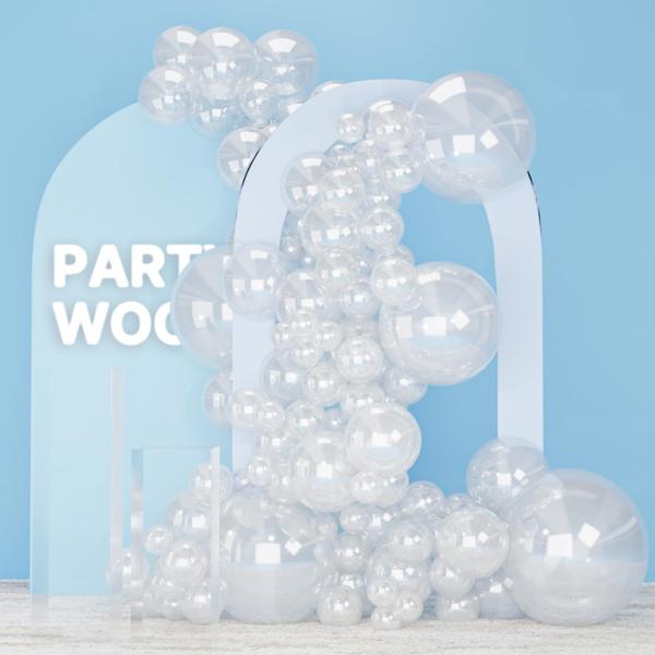 ・Package includes: 18 inch clear balloons (5 pcs), 12 inch clear balloons (30 pcs), 10 inch clear balloons (30 pcs), 5 i...