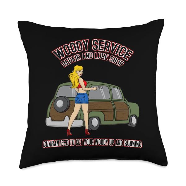 ・Classic Pin Up Pin-Up Girl Model - Best Vintage Auto Service Center Garage - Retro Woody Auto Repair And Lube Shop - Gu...
