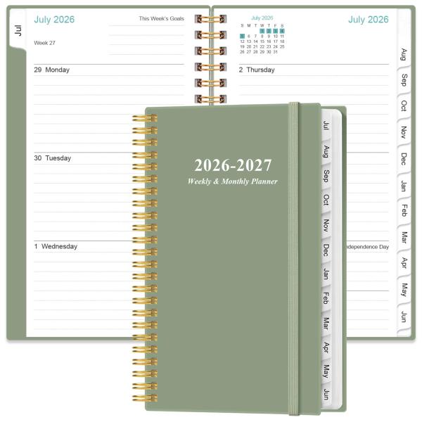 ・2026-2027 Planner - Pocket planner from July 2026 - June 2027, this planner 2026-2027 covers 12 months of weekly and mo...
