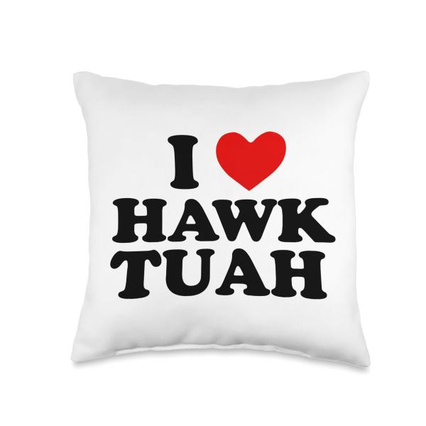 ・I Heart Love Hawk Tuah・100% spun-polyester fabric・Double-sided print・Filled with 100% polyester and sewn closed・Individ...