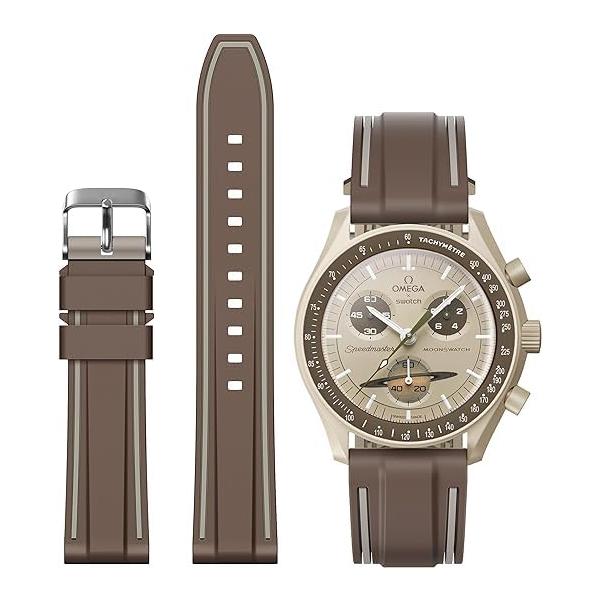 ・高品質素材】Yhmoo Swatch omega用腕時計ストラップは、プレミアムグレードのシリコンとステンレスバックル素材で作られています。 快適、防水、長持ちするパフォーマンス。 304Lステンレススチール製腕時計バックルは、欠けたり錆...