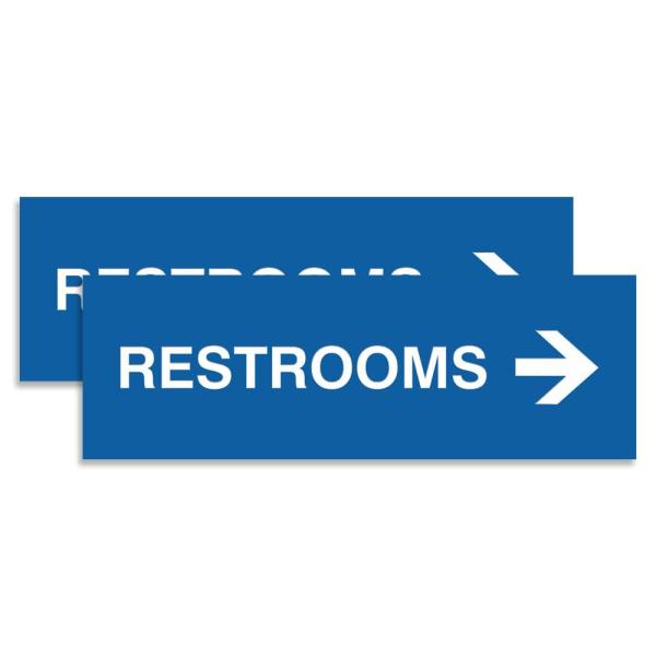・Clear Directional Guidance - Points guests and customers to the restroom with an easy-to-understand right arrow design....