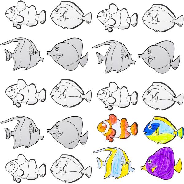 <h4>商品の特徴</h4><ul><li><b>24枚セット</b>: 海の生き物（魚）が印刷されたアセテート素材のぬりえシート24枚入りのバルクセット</li...