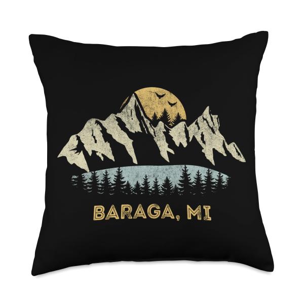・Baraga Michigan mountain sunset sunrise MI lake design for summer, spring, fall, or autumn adventures when outside enjo...