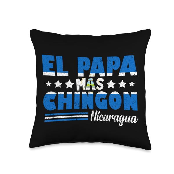 ・El Papa Mas Chingon Nicaragua flag funny quote for Nicaraguan Spanish speaking dad. Awesome Hispanic heritage month and...